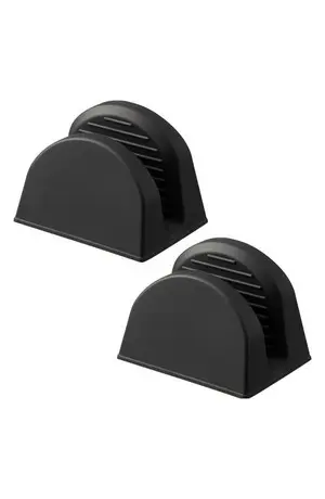 YAMAZAKI Set Of 2 Silicone Magnetic Pot Holders - Black