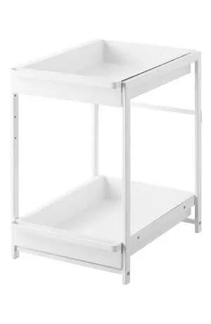 YAMAZAKI 2-tier Pull Out Shelf - White