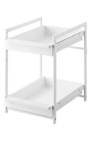 YAMAZAKI 2-tier Pull Out Shelf - White