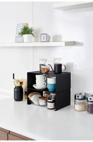 YAMAZAKI Stackable Countertop Shelf - Black