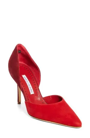 Manolo Blahnik Taylerbinu D'orsay Pump - Red 6208/red 6039