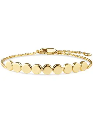 DEVATA Round Link Chain Bracelet - Yellow Gold