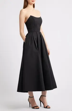 FREEMARKET Strapless A-line Dress
