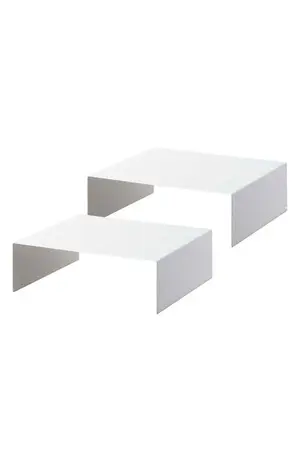 YAMAZAKI Set Of 2 Riser Shelves - White