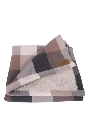 Pendleton Plaid & Fleece Crate Blanket - Block Plaid
