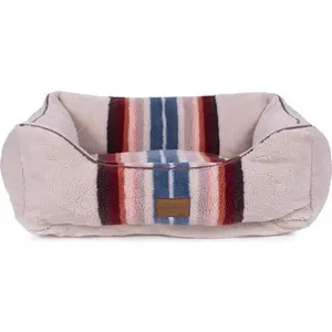 Pendleton High Pile Fleece Kuddler Dog Bed - Serape Rosewood
