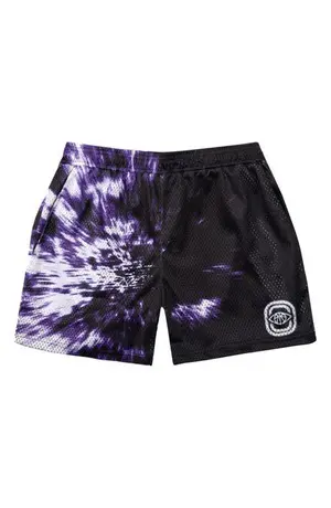 OVERTIME Motion Blur Mesh Shorts - Black