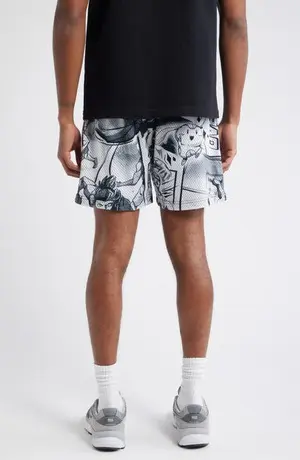 OVERTIME Anime Collage Mesh Basketball Shorts