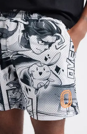 OVERTIME Anime Collage Mesh Basketball Shorts