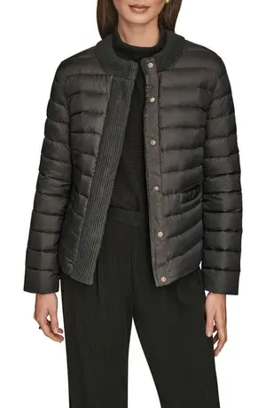 Donna Karan New York Nylon Quilted Down Jacket