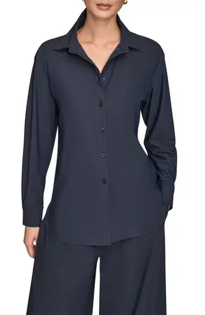 Donna Karan New York Button-front Shirt - Nightfall