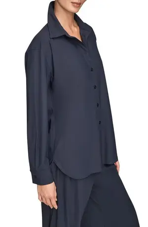 Donna Karan New York Button-front Shirt - Nightfall