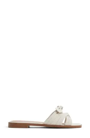 Aldo Sunbeam Knotted Slide Sandal - White/bone