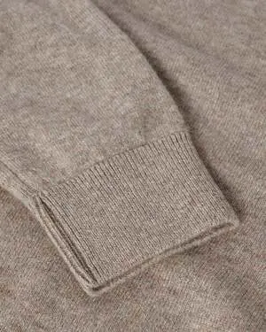 Johnstons Of Elgin Classic Cashmere Round Neck Jumper - Brown