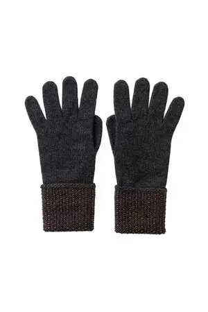Johnstons Of Elgin Seed Stitch Cashmere Gloves - Grey