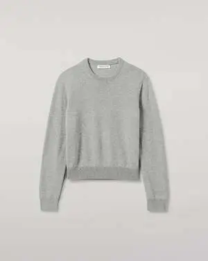 Johnstons Of Elgin Classic Cashmere Round Neck Jumper - Grey
