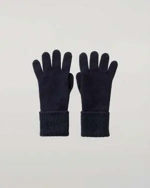 Johnstons Of Elgin Seed Stitch Cashmere Gloves - Navy