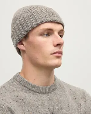 Johnstons Of Elgin Donegal Cashmere Beanie - Grey