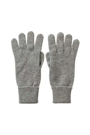 Johnstons Of Elgin Cashmere Gloves With Turnback Cuffs - Grey