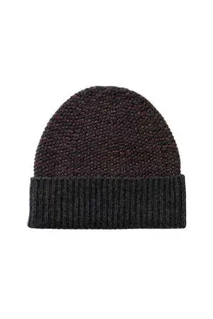 Johnstons Of Elgin Seed Stitch Cashmere Beanie - Grey