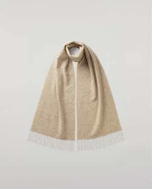 Johnstons Of Elgin Lofty Twill Cashmere Scarf - Cream