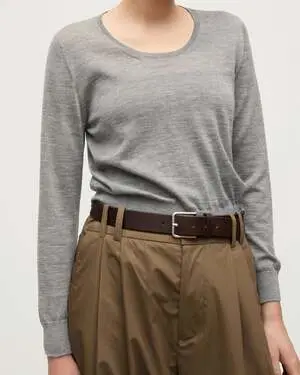 Johnstons Of Elgin Ella Superfine Cashmere Jumper - Grey