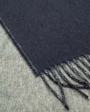 Johnstons Of Elgin Contrast & Grey Cashmere Scarf