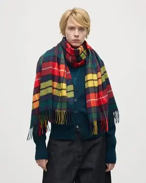 Johnstons Of Elgin Buchanan Tartan Cashmere Stole - Multi