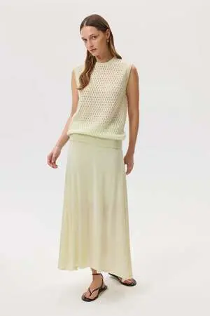 Johnstons Of Elgin Cashmere Silk A-line Skirt