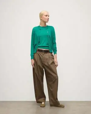 Johnstons Of Elgin Honor Bright Superfine Cashmere Cardigan - Green