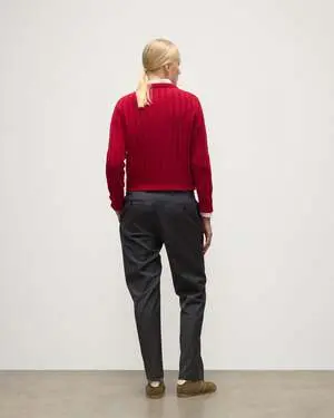 Johnstons Of Elgin Lecht Cashmere Crewneck Jumper - Red