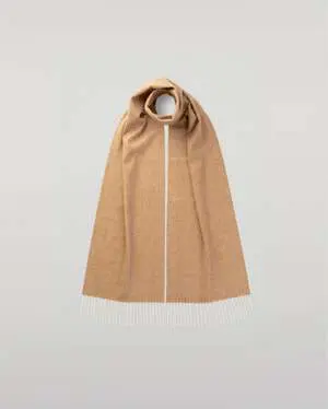 Johnstons Of Elgin Herringbone Cashmere & Vicuña Scarf - Natural