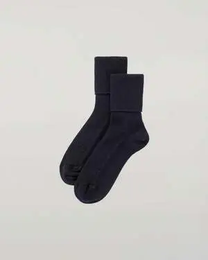 Johnstons Of Elgin Cashmere Ankle Socks - Navy