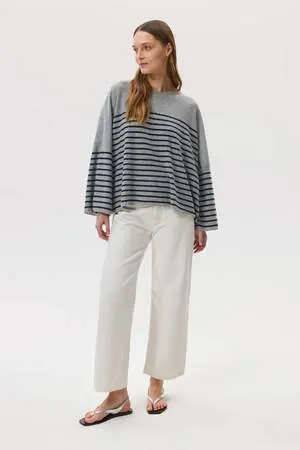 Johnstons Of Elgin Featherlight Cashmere Striped Jumper