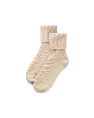 Johnstons Of Elgin Cashmere Lounge Socks - Natural