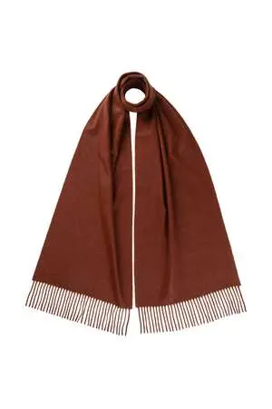 Johnstons Of Elgin Wide Cashmere Scarf - Red