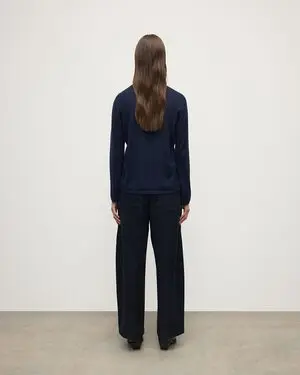 Johnstons Of Elgin Superfine Cashmere Jumper - Navy