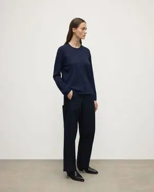 Johnstons Of Elgin Superfine Cashmere Jumper - Navy