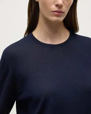 Johnstons Of Elgin Superfine Cashmere Jumper - Navy