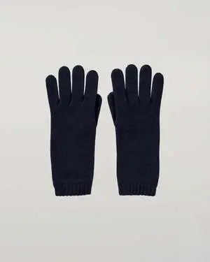 Johnstons Of Elgin Cashmere Knitted Gloves - Navy