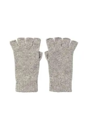 Johnstons Of Elgin Fingerless Cashmere Gloves - Grey