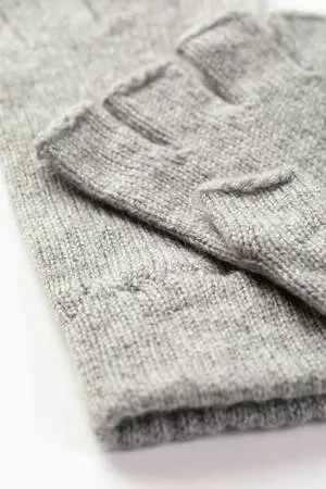 Johnstons Of Elgin Fingerless Cashmere Gloves - Grey