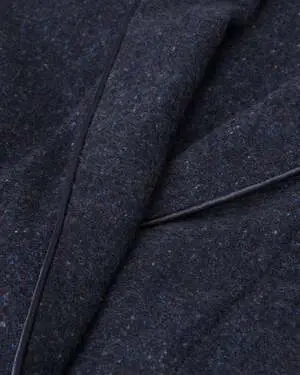 Johnstons Of Elgin Donegal Cashmere Dressing Gown - Navy
