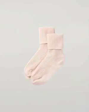 Johnstons Of Elgin Cashmere Lounge Socks - Pink