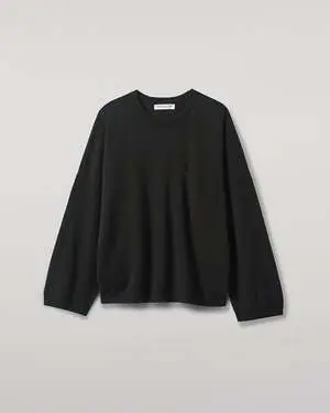 Johnstons Of Elgin Gauzy Pocket Cashmere Jumper - Black