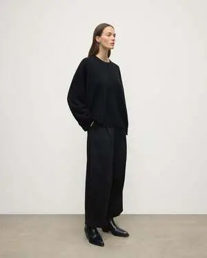 Johnstons Of Elgin Gauzy Pocket Cashmere Jumper - Black