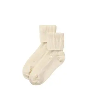 Johnstons Of Elgin Cashmere Lounge Socks - White