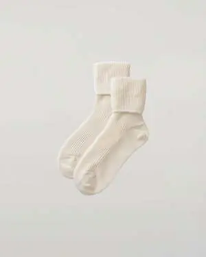 Johnstons Of Elgin Cashmere Lounge Socks - White