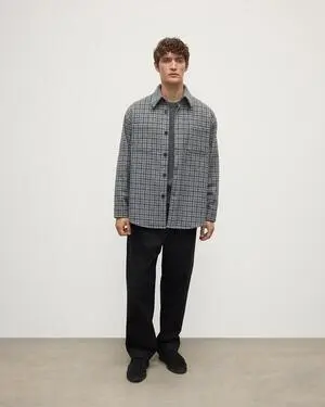 Johnstons Of Elgin Cashere Wool Blend Overshirt - Grey
