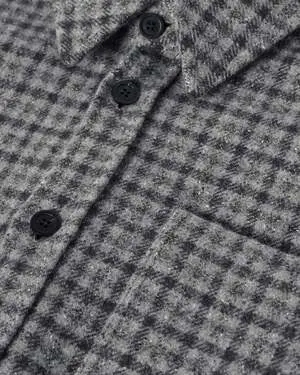 Johnstons Of Elgin Cashere Wool Blend Overshirt - Grey